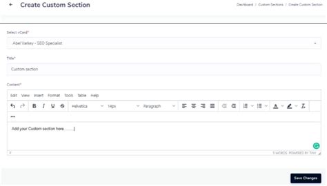 add custom sections help center