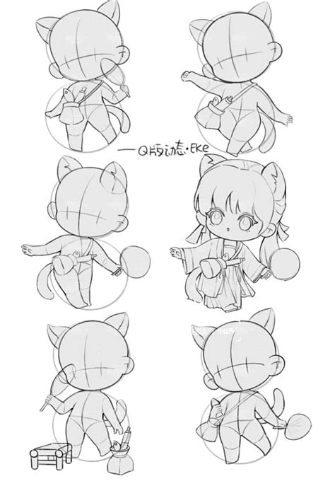 Q版动态练习33【夏日猫咪篇】 小红书 花瓣网