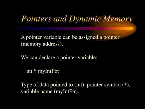 Ppt Pointers And Dynamic Memory Powerpoint Presentation Free