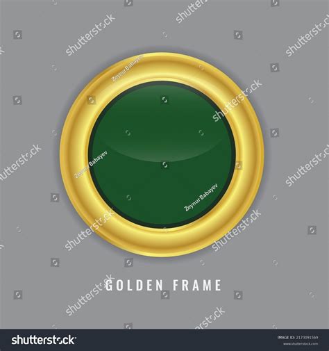Realistic Round Circle Golden Border Frame Stock Vector Royalty Free