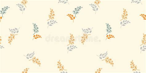 Seamless Light Minimalistic Gently Abstract Floral Pattern Creative