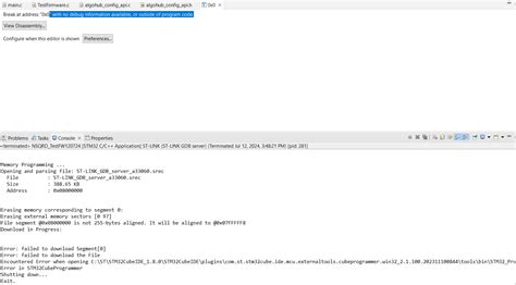 Flash Error With Stm L S AIIX STMicroelectronics Community