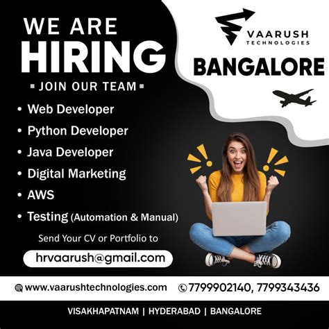 vaarush technologies on linkedin wearehiring jobopportunity webdeveloper pythondeveloper