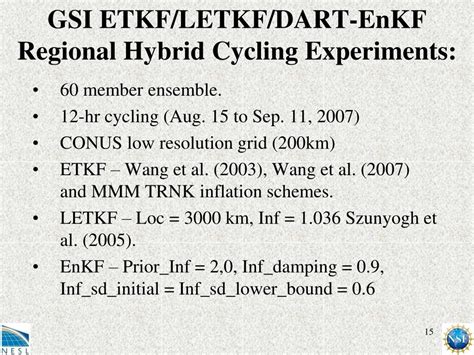 Ppt Comparison Of Gsi Based Etkf Letkf And Dart Enkf Hybrids From