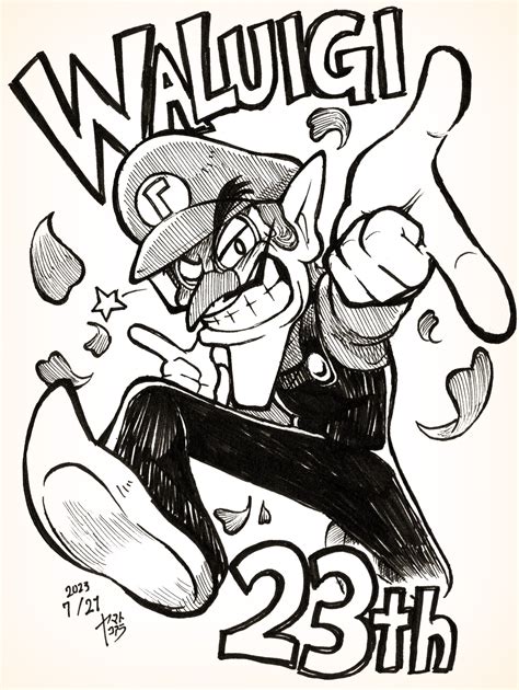 Waluigi Mario Drawn By Yamato Koara Danbooru