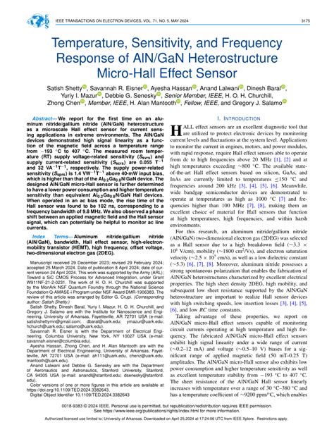 Pdf Temperature Sensitivity And Frequency Response Of Alngan