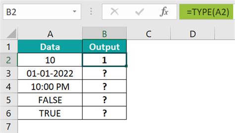 Type Function Excel Formula Examples How To Use