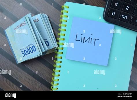 concept of limit write on sticky notes with indonesian currency