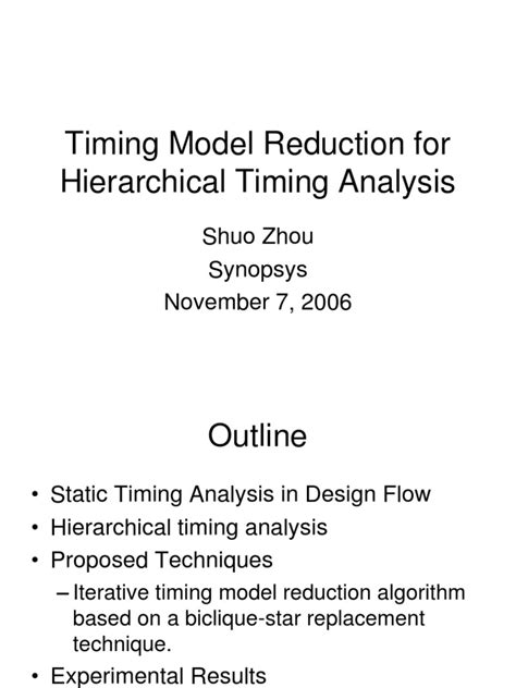 Pdf 5d 3 Timing Model Red For Hirarcy Timing Analysis Dokumen Tips