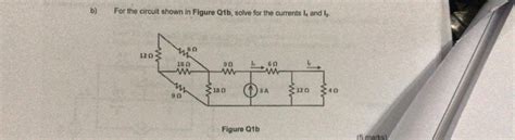 Solved B For The Circuit Shown In Figure Q1b Solve For The