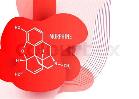 Morphine Chemical Formula Opium Alkaloid Stock Vector Colourbox