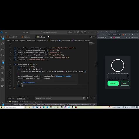 Hex Value Color Generator With Html Css And Javascript Youtube