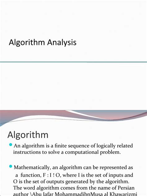 Algorithm Analysis 1 Pdf Time Complexity Algorithms