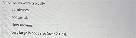 Solved Omomyoids Were