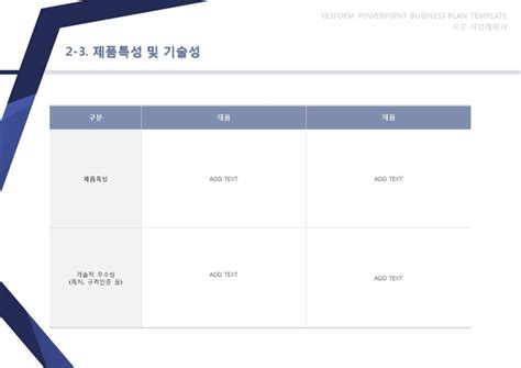 제조업 표준 사업계획서일반