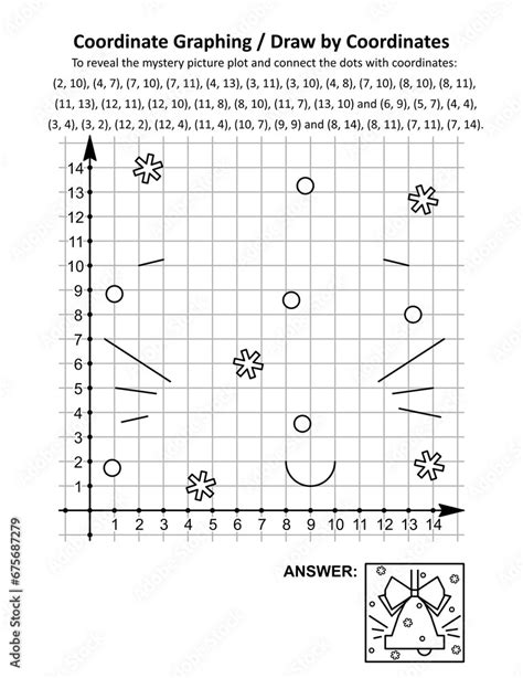 Coordinate Graphing Or Draw By Coordinates Math Worksheet With