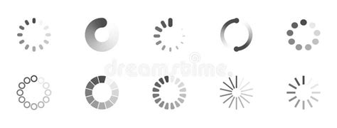 download sign set load icons set load system data load stock vector
