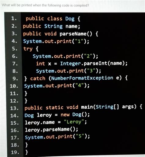 Solved What Will Be Printed When The Following Code Is Chegg Com