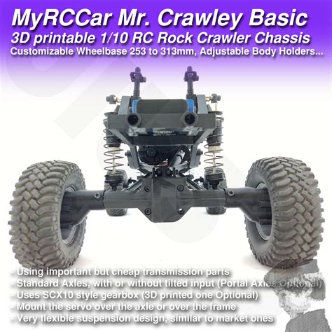 3d File Myrccar Mr Crawley Basic 110 Rc Rock Crawler Chassis With