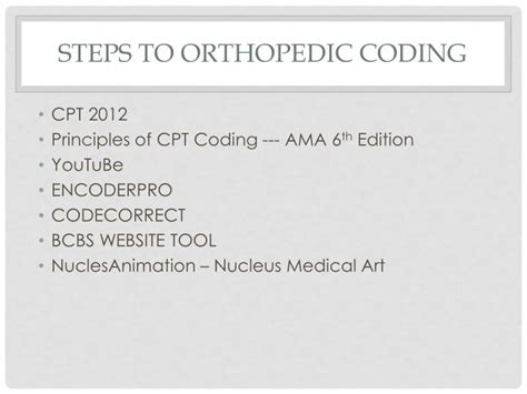 PPT ORTHOPEDIC CODING PowerPoint Presentation ID