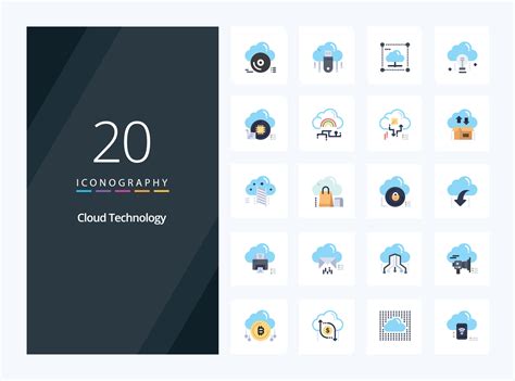 20 Cloud Technology Flat Color Icon For Presentation 18288478 Vector