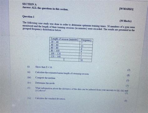 Solved SECTION A Answer ALL The Questions In This Section Chegg