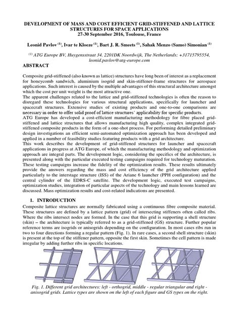 Development Of Mass And Cost Efficient Grid Stiffened Pdf Buckling Computer Aided Design
