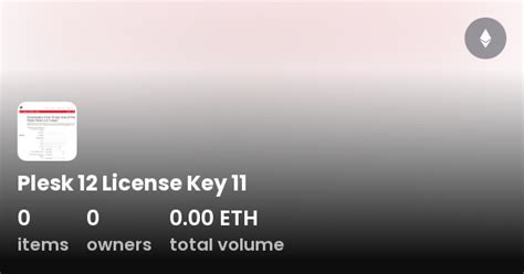 Plesk 12 License Key 11 Collection Opensea