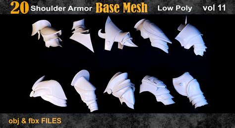 20 Shoulder Armor Base Mesh Vol Flippednormals