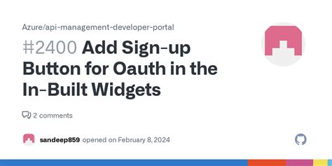 Add Sign Up Button For Oauth In The In Built Widgets · Issue 2400