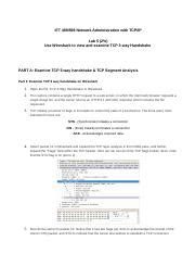 Lab 5 TCP 3 Way Handshake Doc IFT 489 598 Network Administration With TCP IP Lab 5 2 Use
