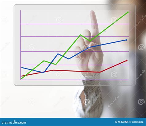 Man Hand Showing Graph Stock Photo Image Of Investment 45402226