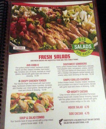 Red Robin Menu