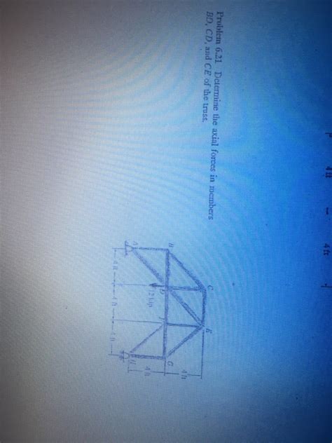 Solved Problem 6 21 Determine The Axial Forces In Members