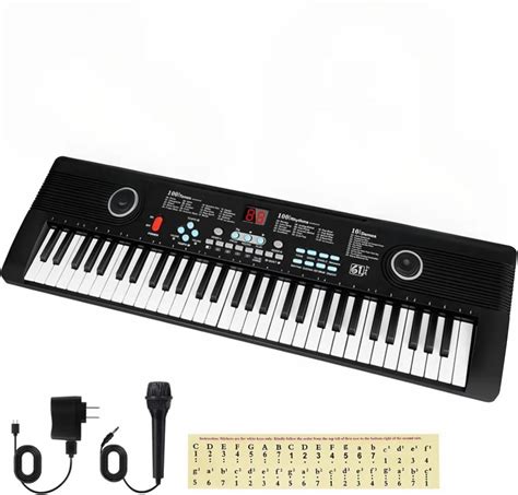 61 Key Keyboard Piano Portable Electronic Digital Piano Built In Dual Speakers External