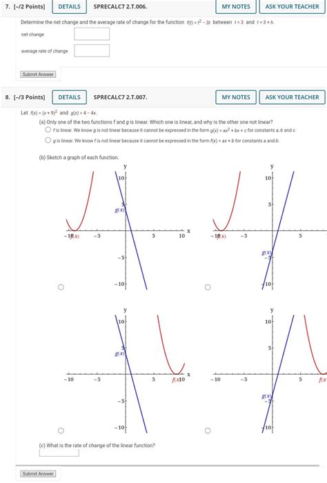Solved Determine The Net Change And The Average Rate Of Chegg Com