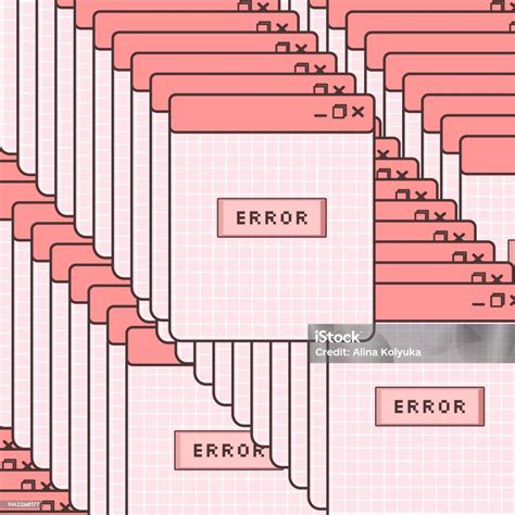 old computer aestethic retro browser computer window with error message