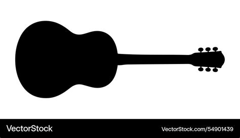 Acoustic Guitar Silhouette Royalty Free Vector Vectorstock