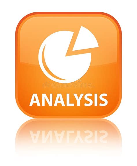Analysis Graph Icon Special Orange Square Button Stock Illustration Illustration Of Graphic