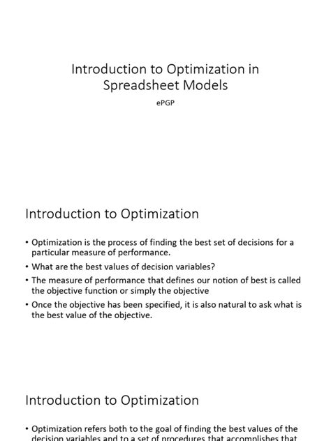 Introduction To Optimization Pdf