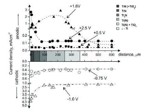 Depth Profiles Of Cathodic And Anodic Current Densities At