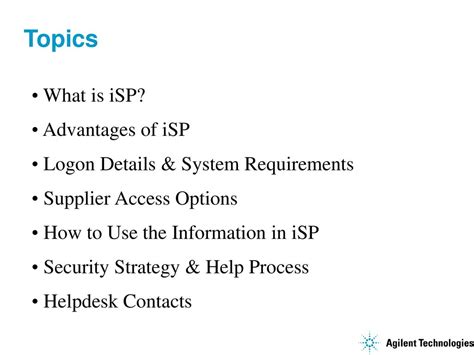 Agilent Isupplier Portal Isp Ppt Download