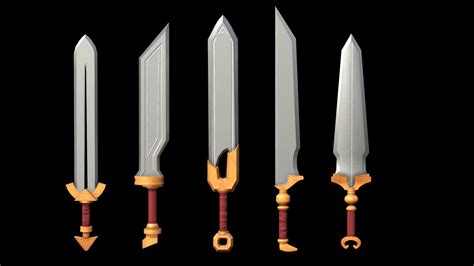 Low Poly Swords Pack Download Free 3d Model By Zambur Ba18af0
