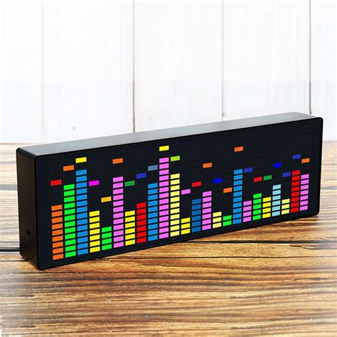 Led Music Spectrum Analyzer Display Sound Activated Light Bar 12 Modes 7 Colors Usb Powered