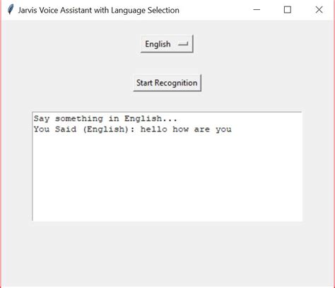 Jarvis Voice Assistant With Language Selection Using Python Mong Wong