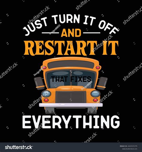 Restart That Fixes Everything School Bus Stock Vector Royalty Free 2221571775 Shutterstock