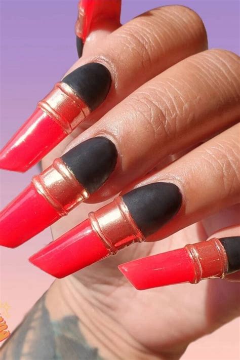 30 Lipstick Nail Idea Design To Inspire You Next Nail Appointment