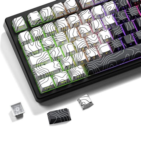 Mua Xvx Topographic Pbt Keycapsside Printed Shine Through Keycaps