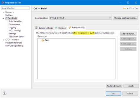 Automatically Refresh Eclipse Projects Before Build Mcu On Eclipse