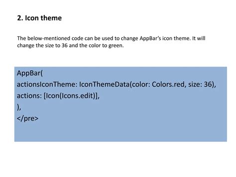 Ppt Appbar Class In Flutter Powerpoint Presentation Free Download Id11636662